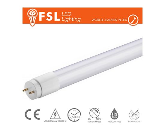 Neon a LED T8 (Connessione Unilaterale) - Tubo Vetro - 14W 1200LM 6500K 90cm